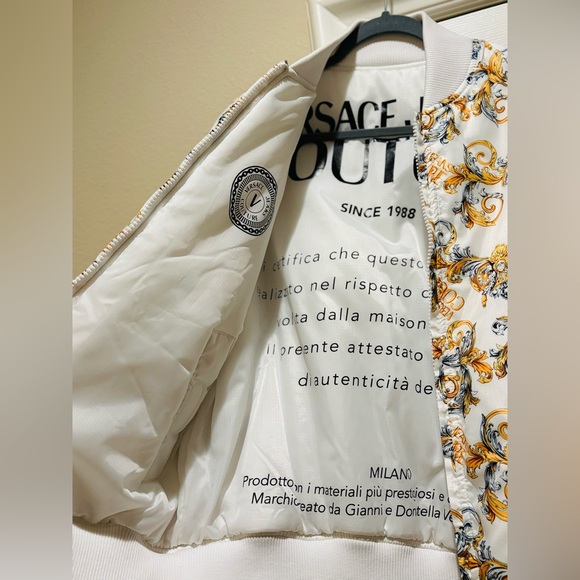 Versace | Jackets & Coats | New Versace Baroque Reversible Bomber ...